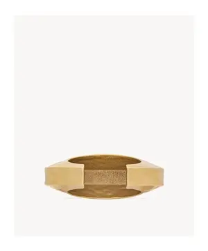 Saint Laurent Plateau Dome Cuff In Metal