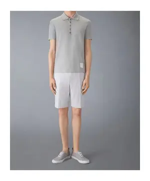Thom Browne 4-bar Short-sleeved Polo Shirt