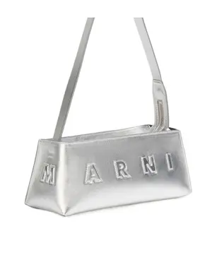 Marni Museo Baguette Shoulder Bag - Silver