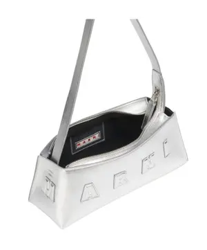 Marni Museo Baguette Shoulder Bag - Silver