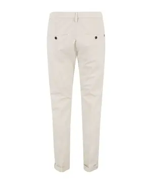 DONDUP Trousers With Belt Loops - White