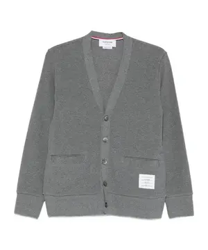 Thom Browne V-neck 4-bar Intarsia Cardigan