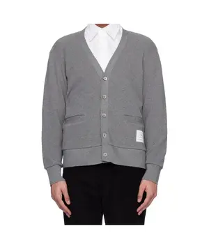 Thom Browne V-neck 4-bar Intarsia Cardigan