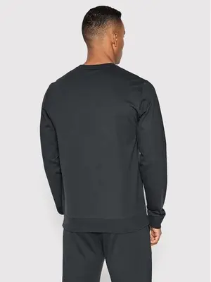 EA7 Round Neck Logo Sweatshirt - Black