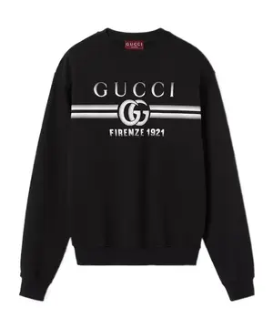 Gucci Cotton Jersey Printed Sweatshirt - Black