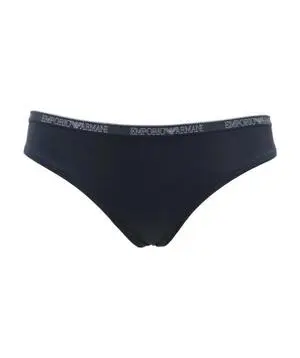 Emporio Armani Logo Detail Panties - Black