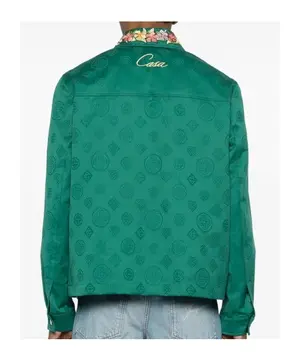 Casablanca Lapel Collar Long-sleeved Casual Jacket With Pattern Detail