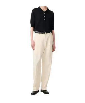 Studio Nicholson Short-sleeve Knit Polo Top