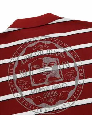 Emporio Armani Logo Striped Polo Shirt