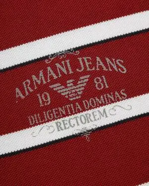 Emporio Armani Logo Striped Polo Shirt