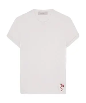 GOLDEN GOOSE Short Sleeved Crewneck T-shirt - White