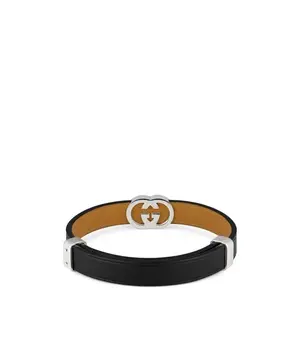 Gucci Interlocking G Leather Bracelet
