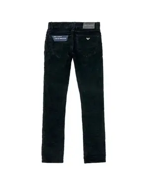 Emporio Armani Straight Leg Logo Jeans - Black