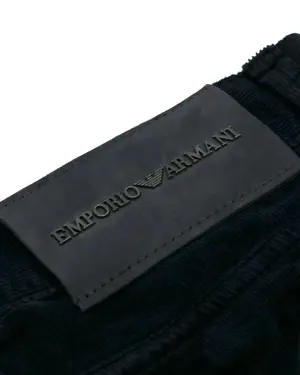 Emporio Armani Straight Leg Logo Jeans - Black