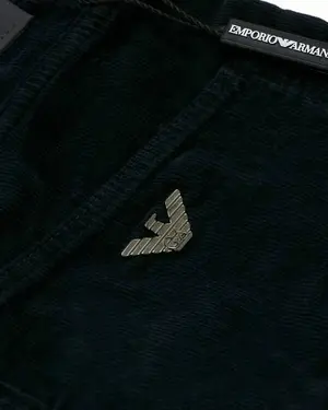 Emporio Armani Straight Leg Logo Jeans - Black