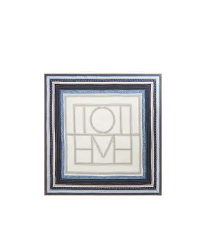 TOTEME Geometric-print Scarf - Ecru/navy