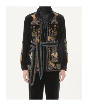 Valentino Garavani Beaded Velvet Overshirt