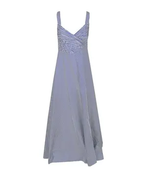 Ralph Lauren Ralph Lauren Sleeveless Pinstriped Maxi Dress Blue/white