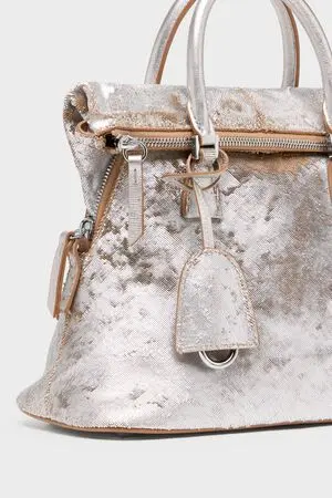 MAISON MARGIELA 5ac Mini Soft Shoulder Bag - Silver