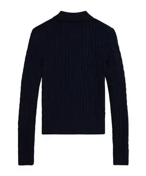 Ralph Lauren Cable Knit Logo Cardigan