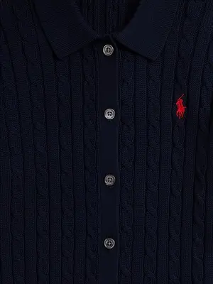 Ralph Lauren Cable Knit Logo Cardigan