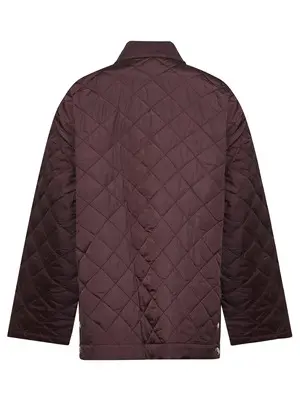 Prada Re-nylon Quilted Jacket With Velvet Collar