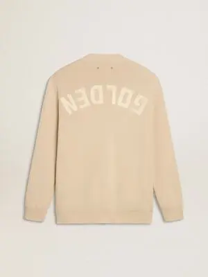 GOLDEN GOOSE Logo Lettering Buttoned Cardigan - Nude