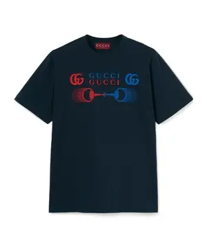 Gucci Jersey Printed T-shirt - Navy