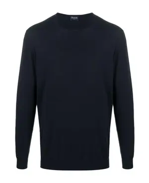 DRUMOHR Crew Neck Cotton Jumper - Black