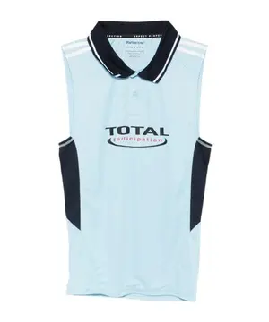 Martine Rose Sleeveless Polo Shirt - Light Blue