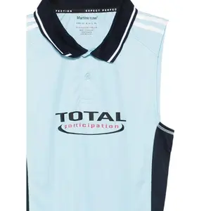 Martine Rose Sleeveless Polo Shirt - Light Blue