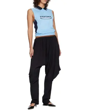 Martine Rose Sleeveless Polo Shirt - Light Blue