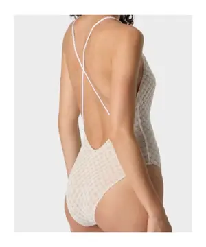 Missoni One-piece V-neck Swimsuit - White