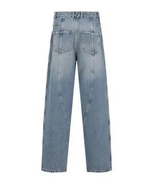 Moschino Distressed Straight-leg Jeans - Gray