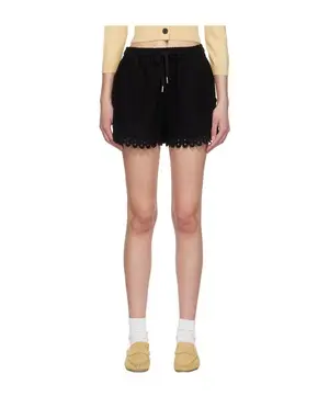 Isabel Marant Étoile Broderie-anglaise Shorts - Faded Black