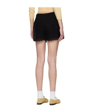 Isabel Marant Étoile Broderie-anglaise Shorts - Faded Black