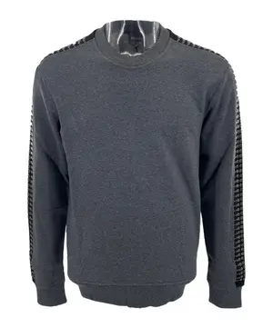 Just Cavalli Round-collar Long-sleeve Hoodie With Nail Embellishments