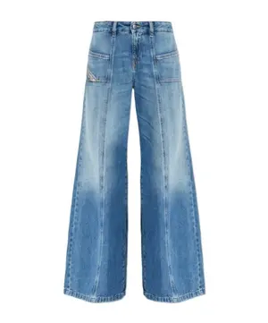 DIESEL® Belt Loop Wide-leg Jeans - Blue