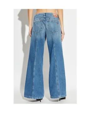 DIESEL® Belt Loop Wide-leg Jeans - Blue