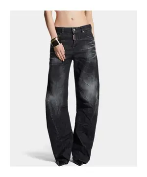 Dsquared2 Washed Tapered Jeans - Black