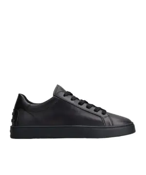 TOD'S Lace-up Round Toe Low-top Sneakers - Black