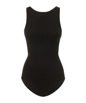 AGOLDE Ribbed Sleeveless Bodysuit With Snap Closure