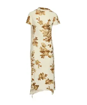 Magda Butrym Floral Cut-out Maxi Dress - Cream