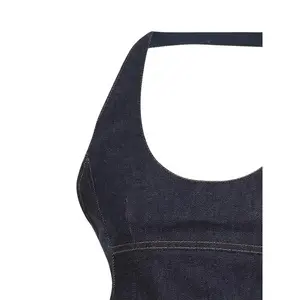 Jacquemus Denim Halterneck Top - Deep Navy Blue