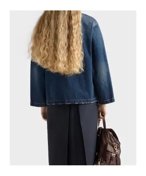 Prada Washed Denim Blouson Jacket