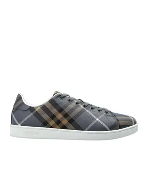 Burberry Checked Low-top Sneakers - Grey