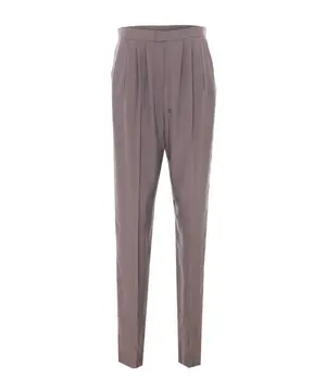 Saint Laurent Pleated Straight Leg Trousers