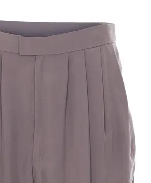 Saint Laurent Pleated Straight Leg Trousers
