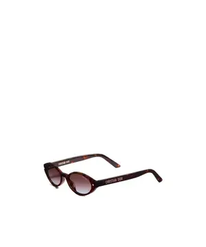 Dior Oval Frame Sunglasses - Brown