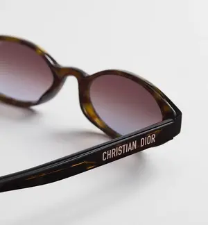 Dior Oval Frame Sunglasses - Brown